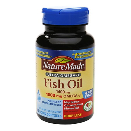 Nature Made Ultra Omega-3 Fish Oil 1400 Mg Dietary Supplement Liquid Softgels - 1Source