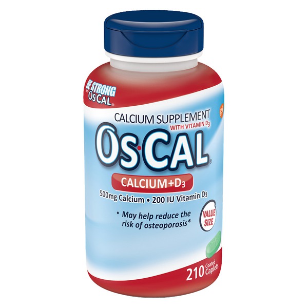 Os Cal Calcium 500Mg With Vitamin D3 200 IU, Caplets - 1Source