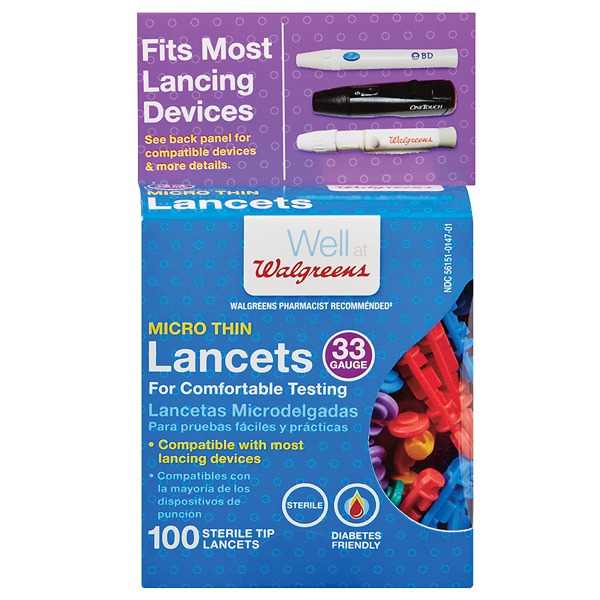 Walgreens Micro Thin Sterile Tip Lancets - 1Source