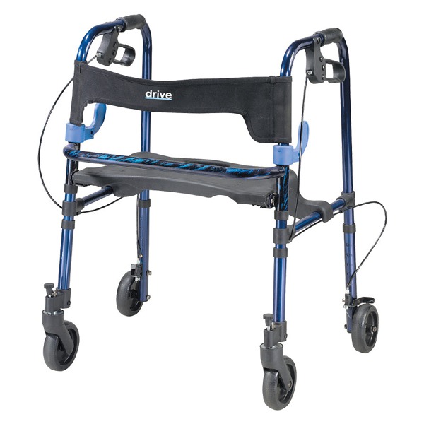 Drive Medical Clever Lite Rollator Walker 5 Inch Wheels Blue Flame ...