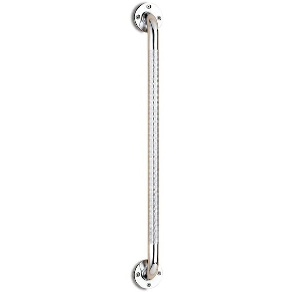 Nova Wall Grab Bar- Chrome With Knurled Handle 24 Inch - 1Source