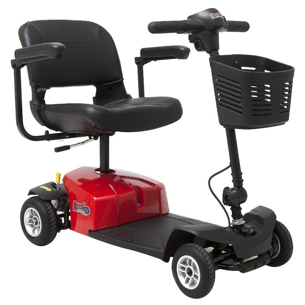 Mega Motion Rascal Travel 4 Wheel Scooter Red - 1Source