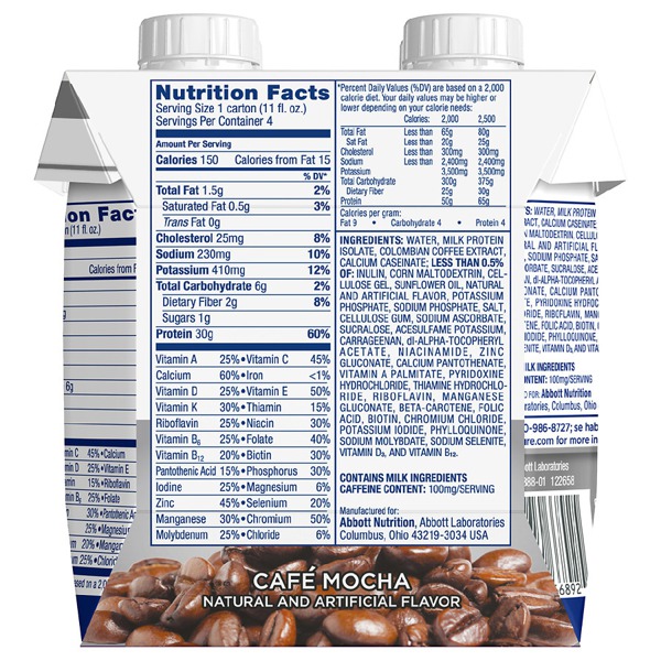 Ensure Max Protein Nutrition Shake Ready-To-Drink Cafe Mocha - 1Source