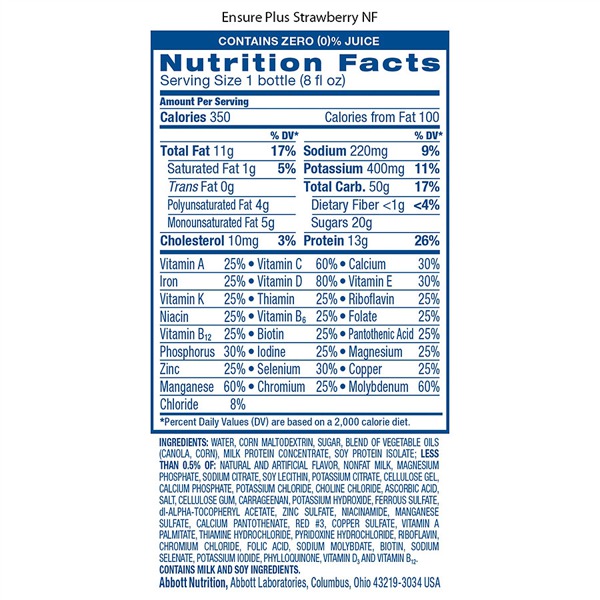 Ensure Plus Nutrition Shake Ready-To-Drink Strawberry - 1Source