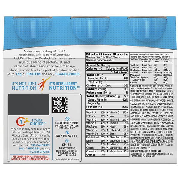 Boost Glucose Control Nutritional Drink Rich Chocolate - 1Source