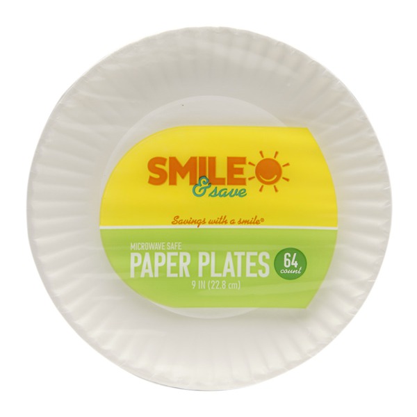 Smile & Save Paper Plates 9In - 1Source