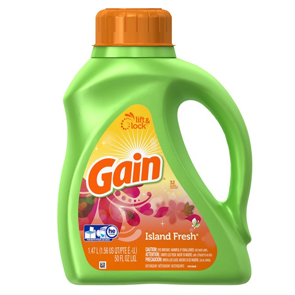 Gain HEC With Freshlock Island Fresh Liquid Laundry Detergent, 32 Loads ...