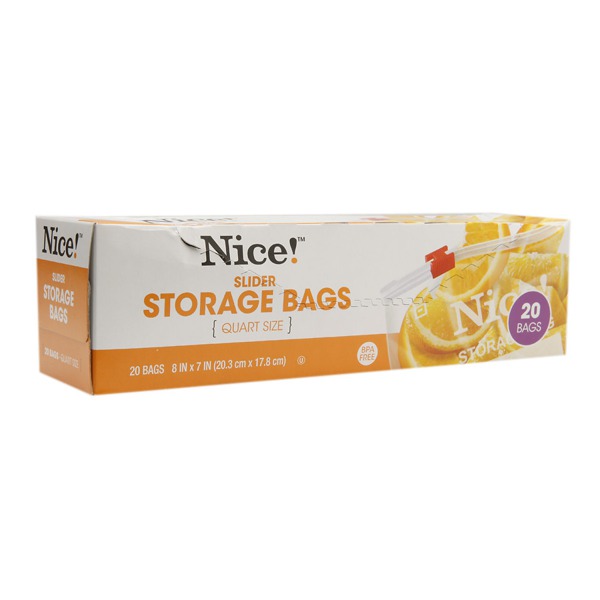 Nice! Quart Slider Storage Bags - 1Source