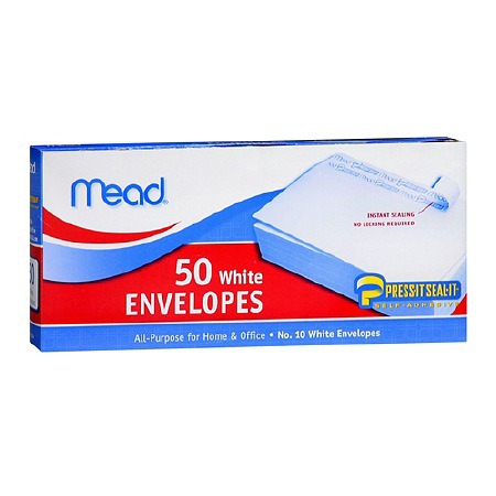 Mead White Envelopes - 1Source