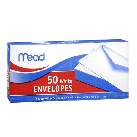 Mead No. 10 White Envelopes - 1Source