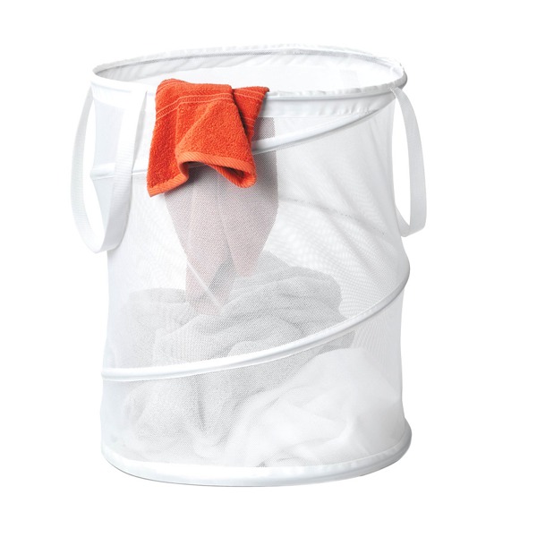 Honey Can Do Large Mesh Pop Open Hamper White - 1Source