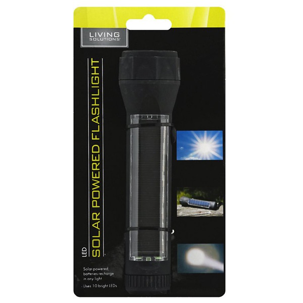 Living Solutions Solar Powered Flashlight - 1Source