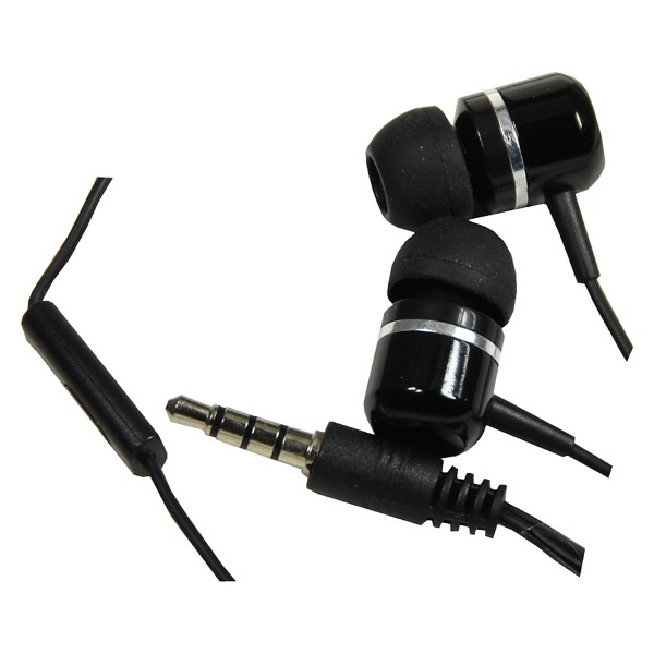 Infinitive Metal Earbuds With Mic Black - 1Source