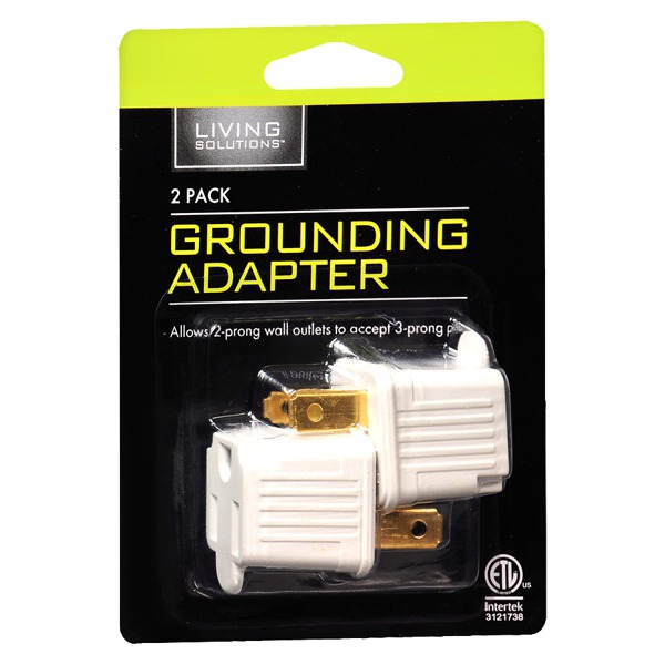 Living Solutions Grounding Adapters White - 1Source