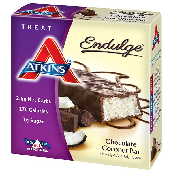 Atkins Endulge Nutrition Bars Chocolate Coconut - 1Source