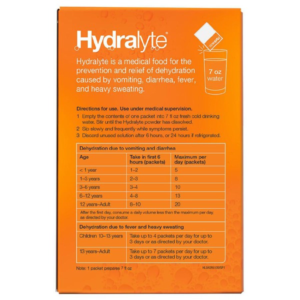 Hydralyte Oral Electrolyte Powder Orange - 1Source