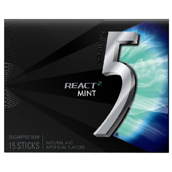 Five React Mint Sugarfree Gum React Mint - 1Source