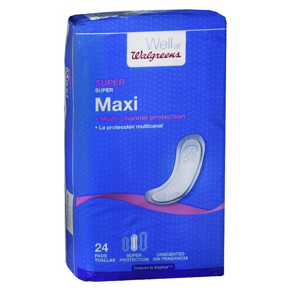 Walgreens Maxi Pads Super - 1Source