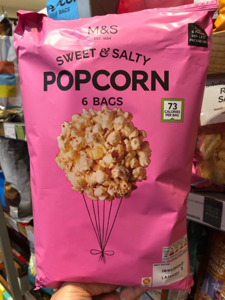 M & S Sweet & Salty Popcorn - 1Source