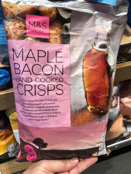 M & S Maple And Bacon Hand Cooked Crisps - 1Source