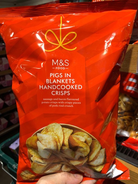 M & S Food Pigs In Blankets Handcooked Crisps - 1Source