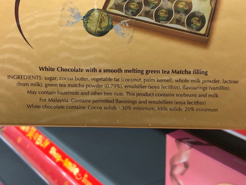 Lindt Lindor White Chocolate With A Smooth Melting Green Tea Matcha ...