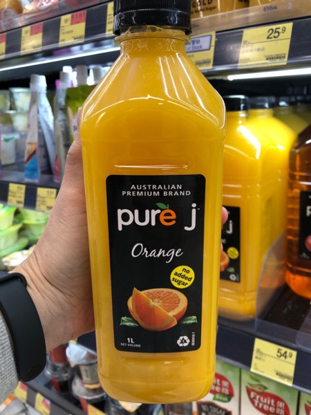 Australian Premium Brand Pure J Orange Juice No Added Sugar - 1Source