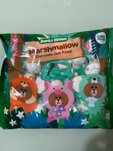 Line Friends Chocolate Flavor Jam Filled Marshmallow Line Friends ...