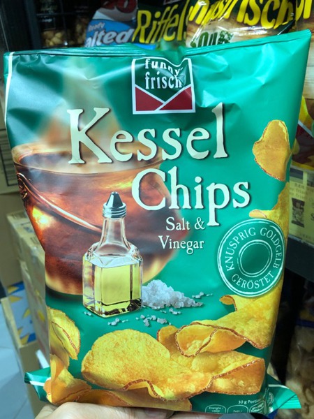 Funny Frisch Kessel Chips Salt & Vinegar Potato Chips Fried With Skin ...