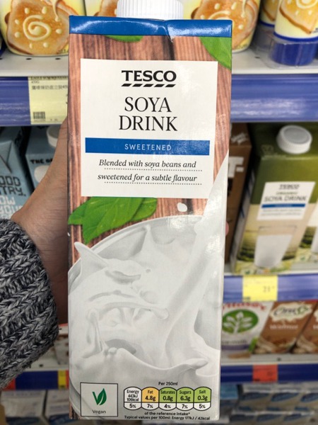 Tesco Sweetened Soya Milk Tesco 甜豆漿 - 1Source