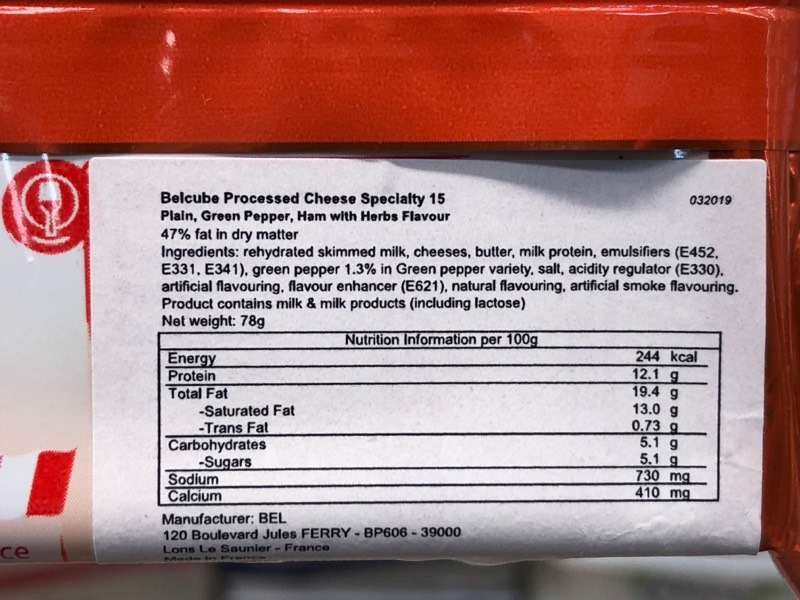 The Laughing Cow Belcube Processed Cheese Specialty 15 Plain Green ...