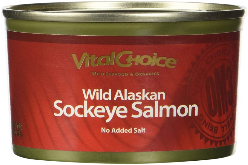 Vital Choice Wild Red Skinless & Boneless Canned Sockeye Salmon No Salt ...