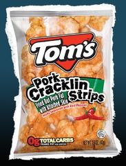 Tom'S Pork Skins, Red Pepper Cracklin Strips - 1Source