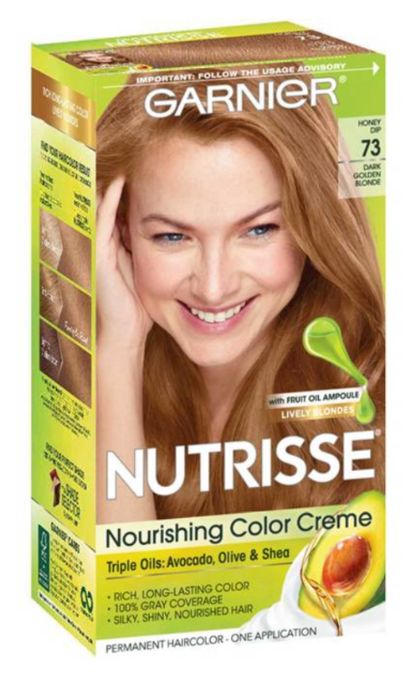 Garnier Nutrisse Nourishing Color Creme Dark Golden Blonde 73 Honey Dip ...