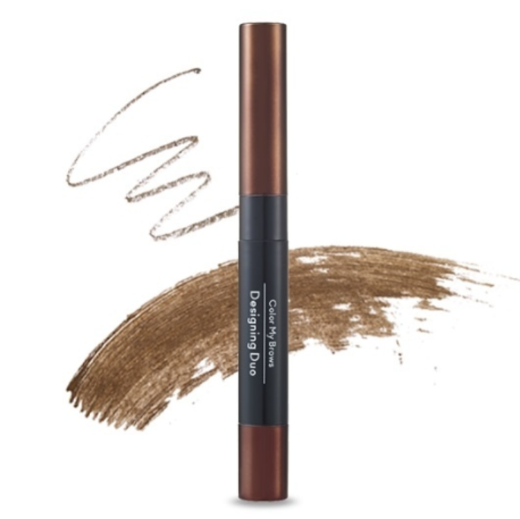 ETUDE Color My Brows Designing Duo 01 Dark Brown - 1Source