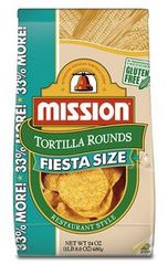 Mission Foods Brown Bag Yellow Corn Tortilla Rounds Fiesta Size, Gluten ...