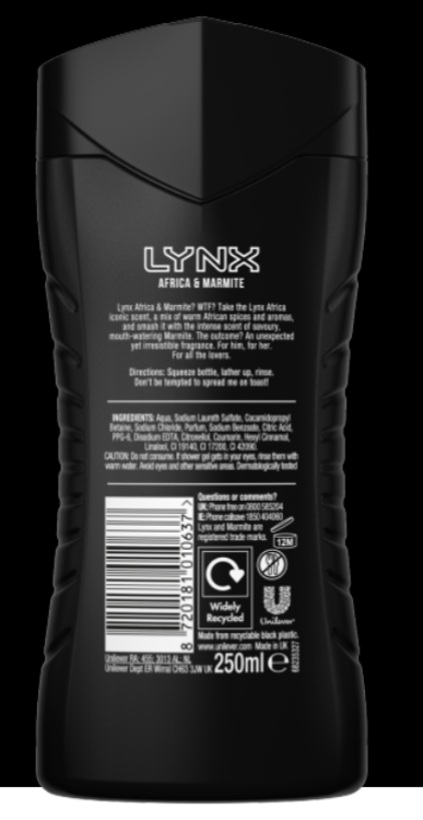 LYNX Men LYNX AFRICA MARMITE SHOWER GEL - 1Source