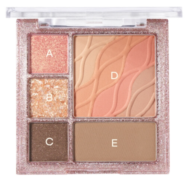 Colorgram Multi Cube Palette 5 Colors 02 Romantic Cube - 1Source