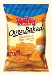 Ruffles Oven Baked Cheddar & Sour Cream Flavored Potato Crisps - 1Source
