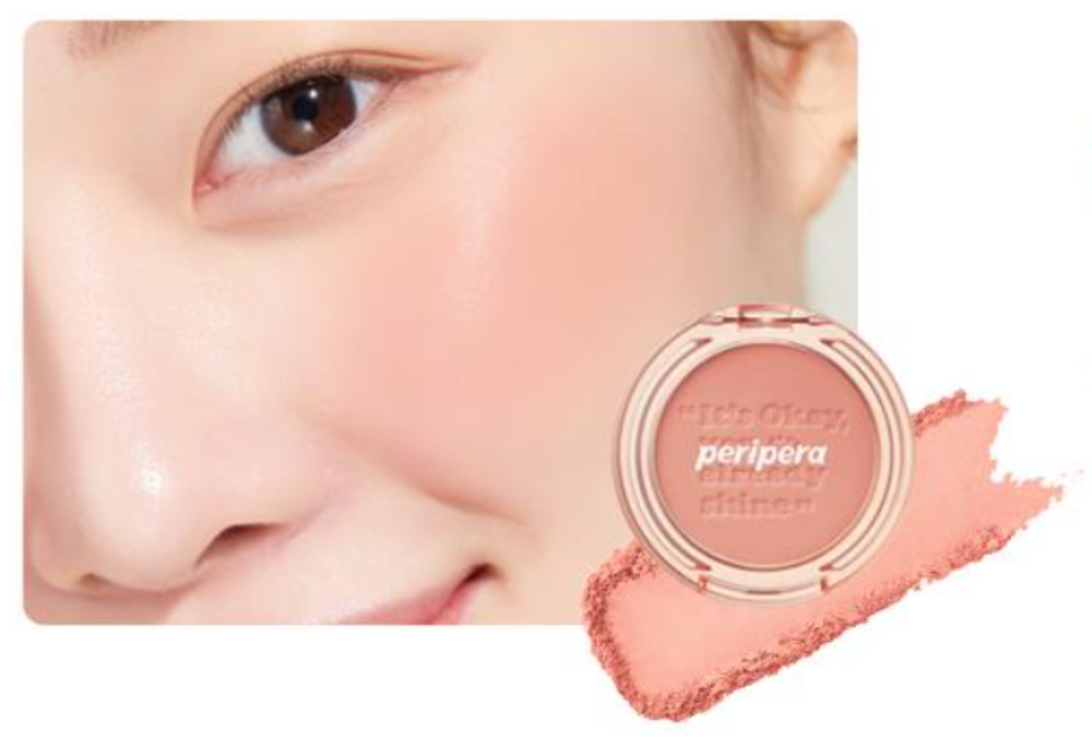 Peripera Pure Blushed Sunshine Cheek 02 Milk Tea Coral - 1Source