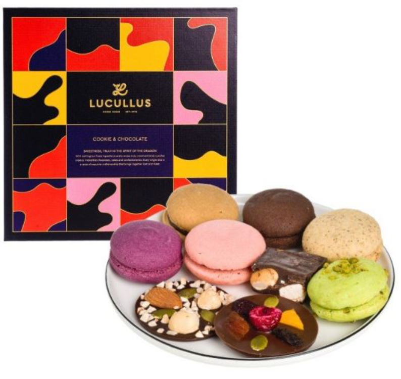 LUCULLUS MACARON COOKIE & CHOCOLATE GIFT BOX 龍島 禮盒 馬卡龍曲奇及朱古力 (獨立包裝 ...