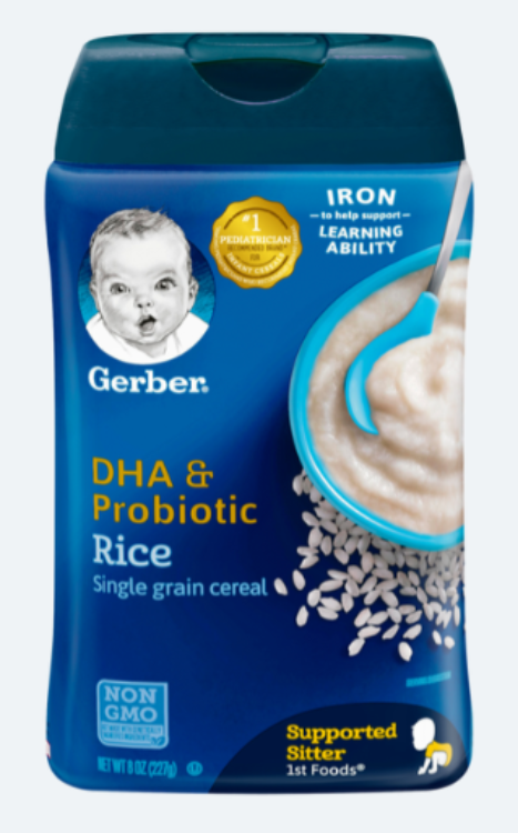 Gerber DHA & PROBIOTIC CEREAL Rice - 1Source