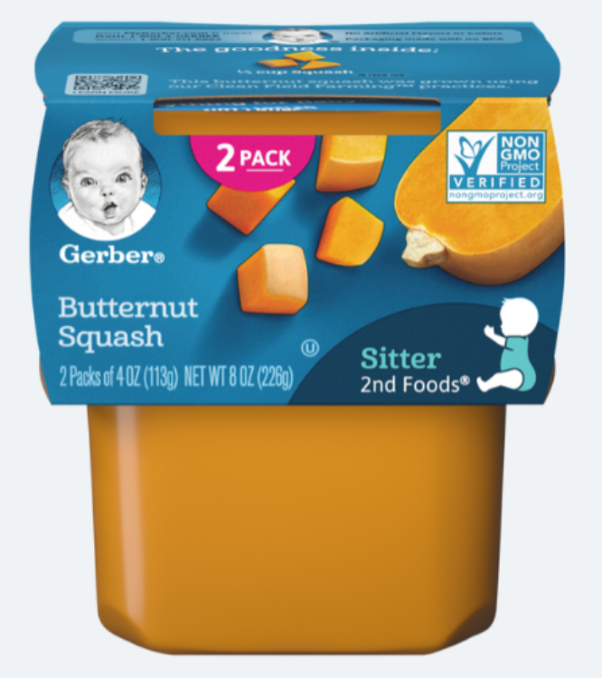 Gerber 2ND FOODS Butternut Squash - 1Source