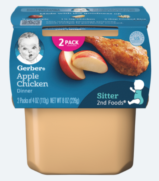 Gerber 2ND FOODS Apple Chicken Dinner - 1Source