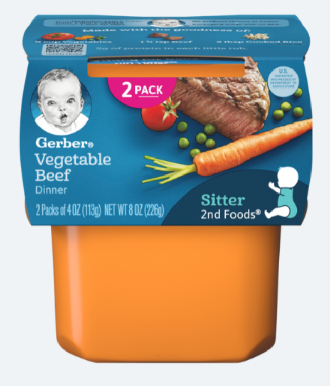 Gerber 2ND FOODS Vegetable Beef Dinner - 1Source