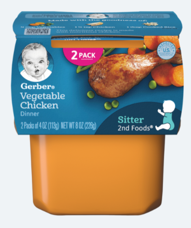 Gerber 2ND FOODS Vegetable Chicken Dinner - 1Source