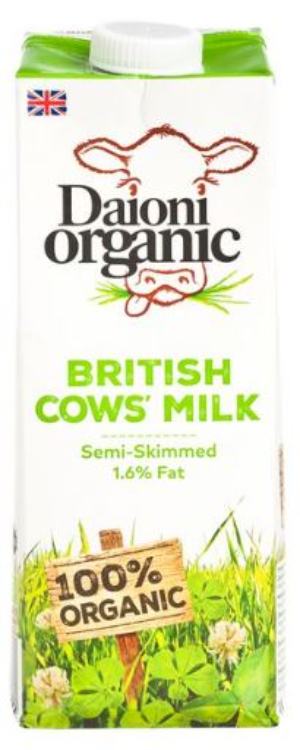 DAIONI ORGANIC ORGANIC SEMI SKIMMED MILK DAIONI 綠牛牛 有機半脫脂奶 - 1Source