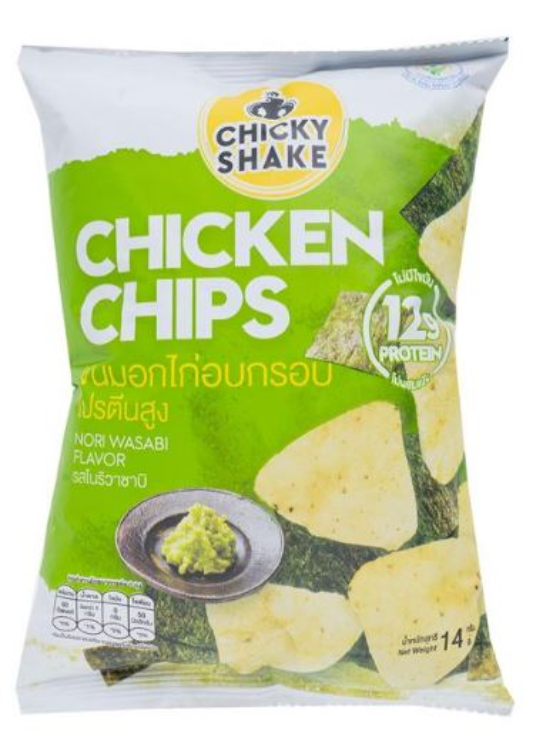 Chicky Shake ZERO FAT CHICKEN BREAST CHIPS Chicky Shake 零脂肪雞胸肉脆片 紫菜芥辣味 ...
