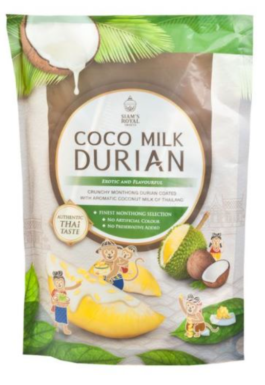 SIAM'S ROYAL COCONUT MILK DURIAN SIAM'S ROYAL 榴槤脆乾 椰汁糯米飯味 - 1Source