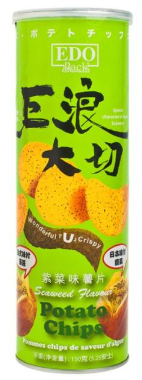 EDO PACK SEAWEED FLAVOUR POTATO CHIPS EDO PACK 巨浪大切紫菜味薯片 - 1Source